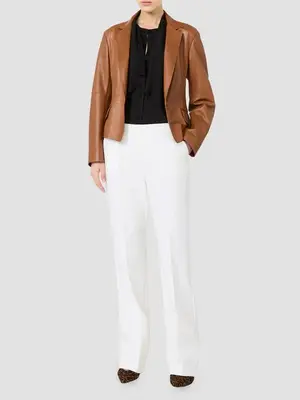 Max Mara Ruffled Silk Charmeuse Shirt