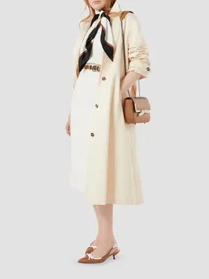 Marina Rinaldi Cotton Gabardine Trench Coat