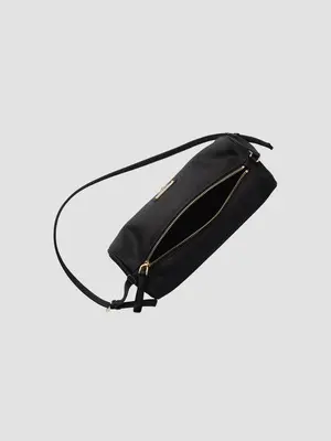 Prada Satin Mini Shoulder Bag - Black