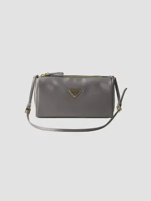 Prada Satin Mini Shoulder Bag - Grey