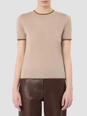 Max Mara Short Sleeved Woollen Yarn Jumper