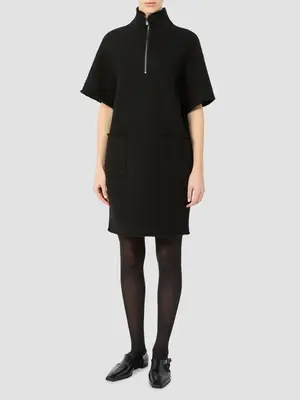 Max Mara Wool Jersey Sweatshirt Dress - Black