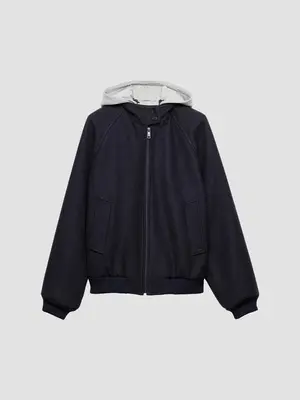 Prada Cloth And Cotton Fleece Jacket