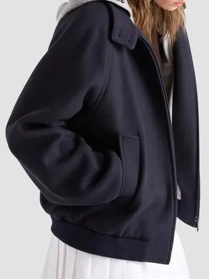 Prada Cloth And Cotton Fleece Jacket