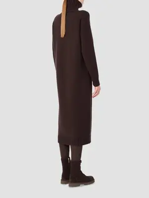 Max Mara Wool And Cashmere Yarn Dress - Dark Brown