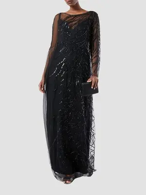 Marina Rinaldi Tulle Dress With Embroidery