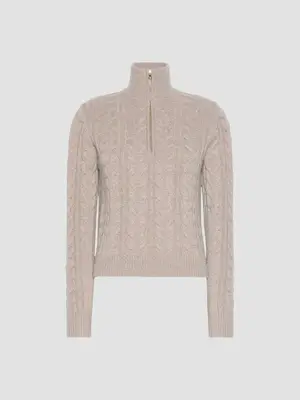 Max Mara Cable Knit Cashmere Yarn Sweater