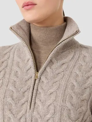 Max Mara Cable Knit Cashmere Yarn Sweater