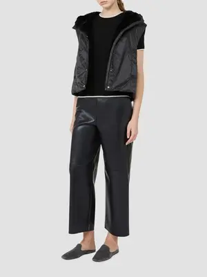 Max Mara Reversible Gilet In Water Repellent Plain Weave Fabric