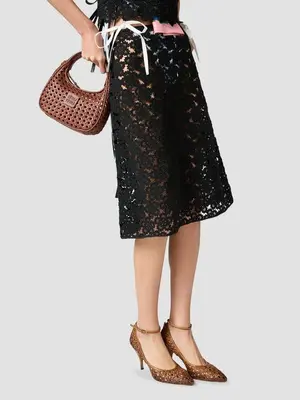 Miu Miu Woven Leather Pumps - Brown