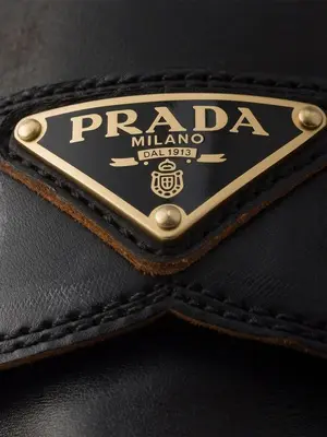 Prada Chocolate Antiqued Leather Loafers