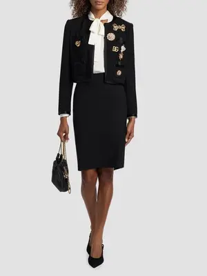 Dolce & Gabbana Embellished Virgin Wool-blend Jacket