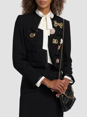 Dolce & Gabbana Embellished Virgin Wool-blend Jacket