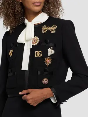 Dolce & Gabbana Embellished Virgin Wool-blend Jacket