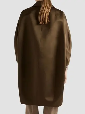 Prada Single-breasted Double Satin Coat