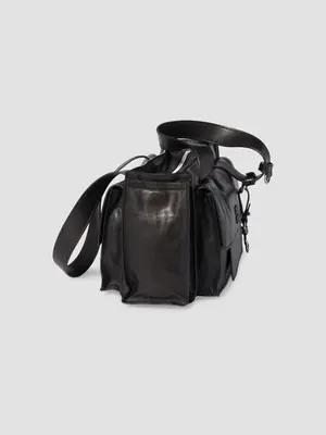 Miu Miu Utilitaire Nappa Leather Shopping Bag - Black