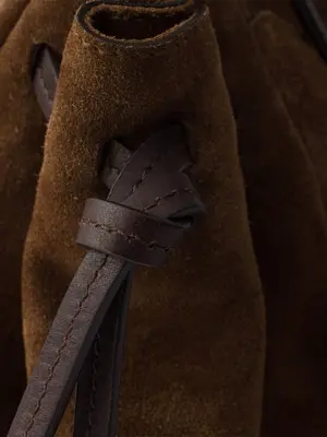 Prada Carry Large Suede Tote Bag - Brown