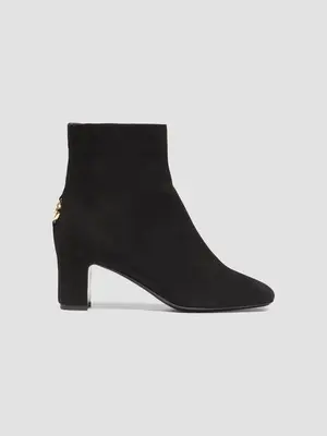 Dolce & Gabbana Suede Logo Ankle Boots