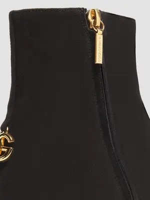 Dolce & Gabbana Suede Logo Ankle Boots