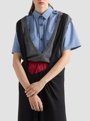 Prada Cashmere V-neck Vest Sweater