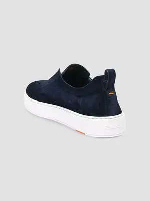 Santoni Victory Suede Low-top Sneakers - Blue