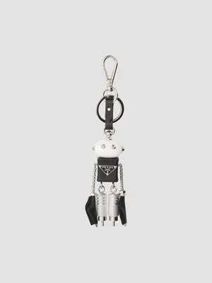 Prada Robot Saffiano Leather Keychain Charm - Multicolored