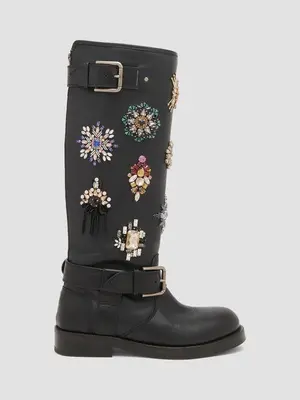 Dolce & Gabbana Embellished Knee-high Boots