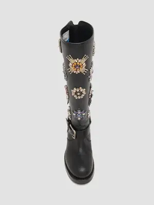 Dolce & Gabbana Embellished Knee-high Boots