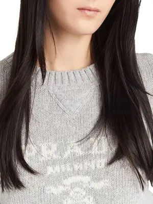 Prada Wool And Cashmere Crewneck Sweater