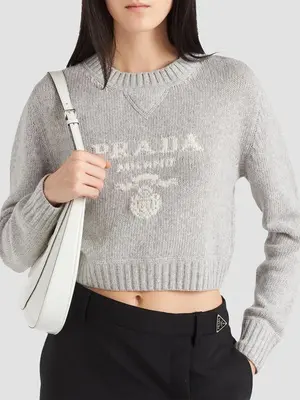 Prada Wool And Cashmere Crewneck Sweater