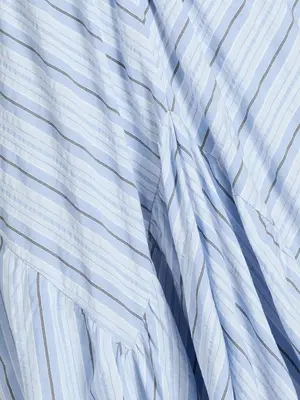 Cinq À Sept Evory Striped Cotton-blend Midi-dress