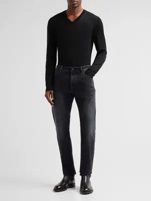 JACOB COHЁN Cotton-blend Slim-fit Jeans
