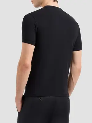Giorgio Armani Crewneck Stretch T-shirt - Nero