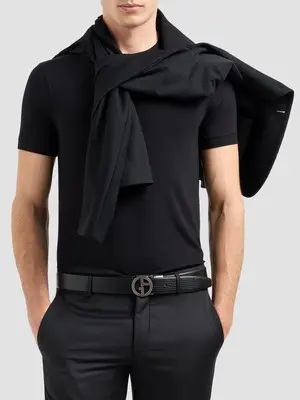 Giorgio Armani Crewneck Stretch T-shirt - Nero