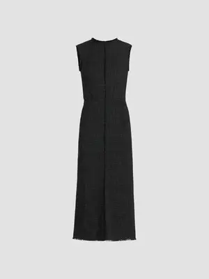 Michael Kors Seamed Wool-linen Sheath Dress