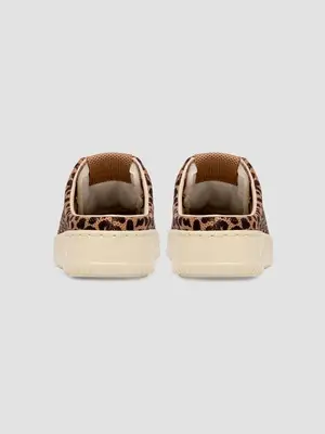 AUTRY Leopard-print Lace-up Mule Sneakers