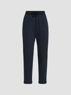 Brunello Cucinelli Stretch Cotton Lightweight French Terry Track Trousers