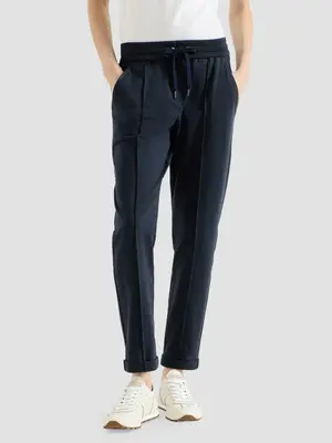 Brunello Cucinelli Stretch Cotton Lightweight French Terry Track Trousers