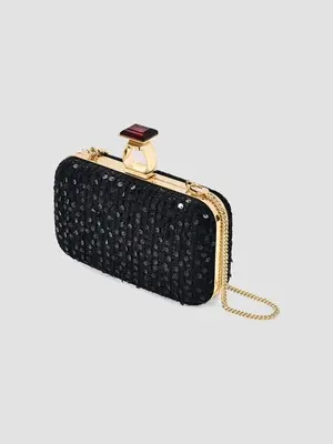 SACHIN BABI On The Rocks Sequin Tweed Clutch