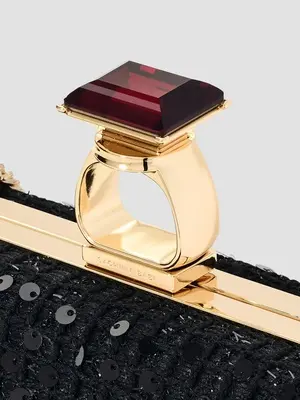 SACHIN BABI On The Rocks Sequin Tweed Clutch
