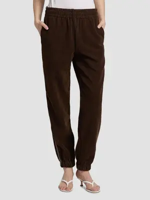 Versace Jacquard Cotton-blend Terry Joggers - Brown
