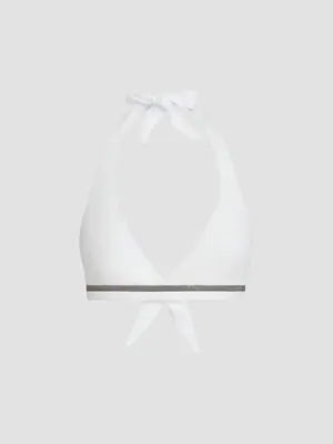 Brunello Cucinelli Techno Jersey Bikini Top