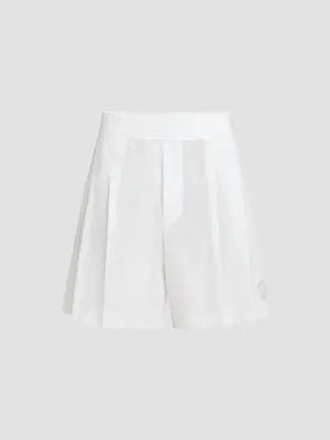 Brunello Cucinelli Stretch Cotton Piqué Active Shorts With Logo - White