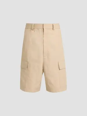 Bottega Veneta Cotton Toile Cargo Shorts - Stucco