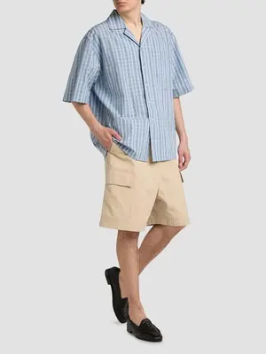 Bottega Veneta Cotton Toile Cargo Shorts