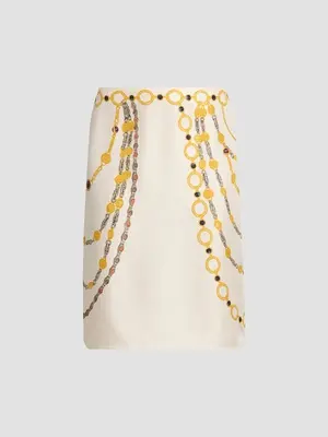 Versace The Lover Silk Twill Pencil Skirt