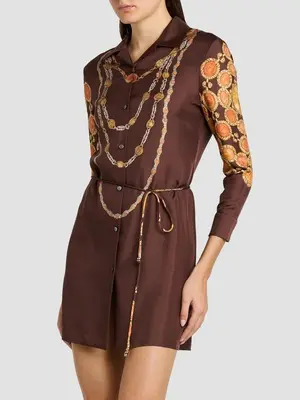 Versace The Lover Silk Twill Shirtdress