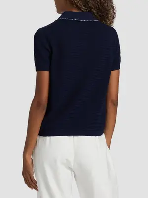 Versace Cotton Knit Polo Top