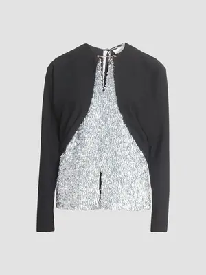 Rabanne Metallic Crepe Blouse