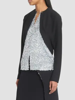 Rabanne Metallic Crepe Blouse